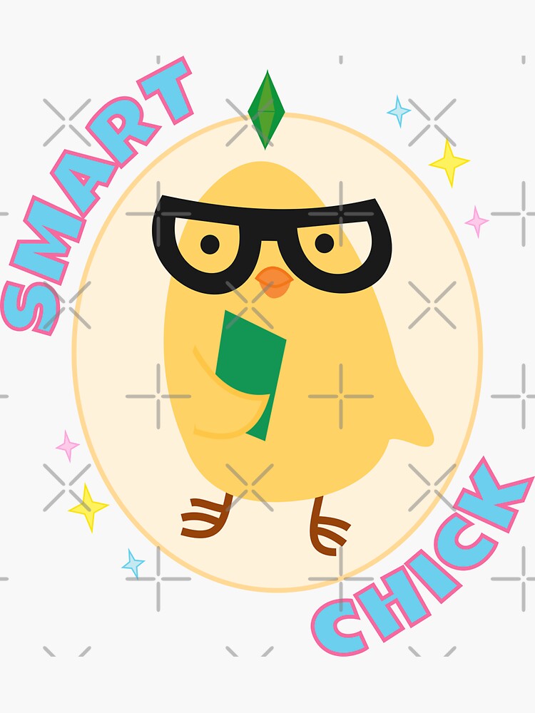 "Smart chick" Sticker for Sale by BrunaEsmanhotto | Redbubble