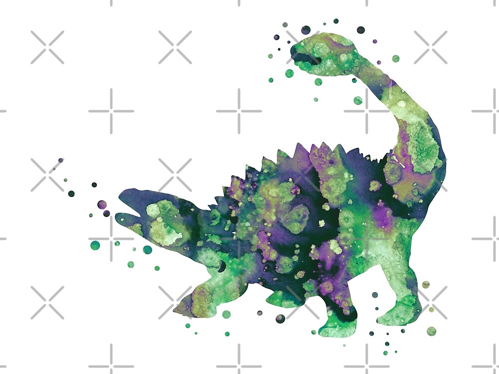 "Ankylosaurus, watercolor Ankylosaurus, dinosaur" by Rosaliartbook ...