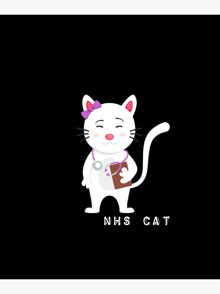 "Nhs Cat" Art Print by Ouaday | Redbubble