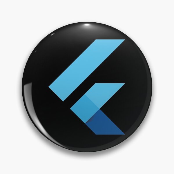 "Flutter Logo for Flutter/Dart Software Developer (Black)" Pin by ...