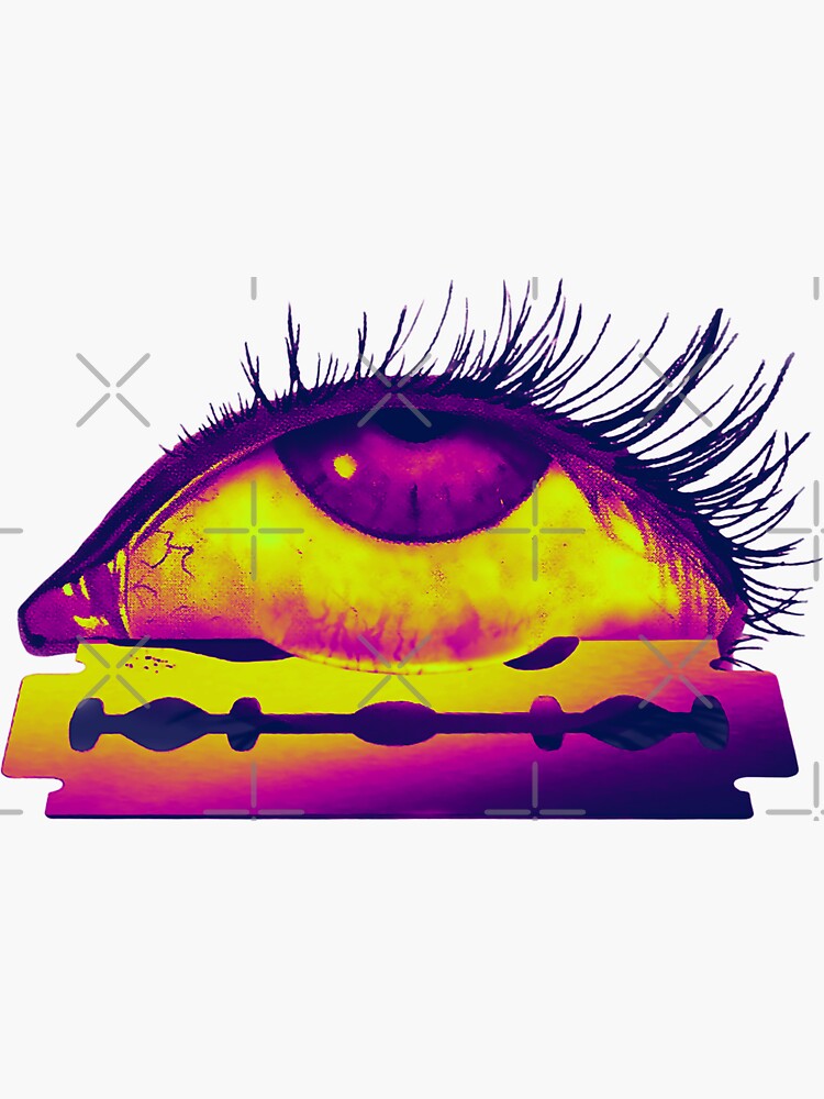 "Razorblade Eye" Sticker by ulianamusi | Redbubble