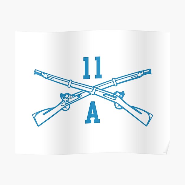 "Army MOS 11A Infantry Officer Crossed Rifles" Poster for Sale by ...