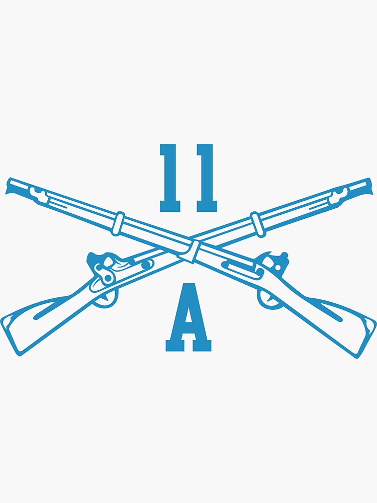 "Army MOS 11A Infantry Officer Crossed Rifles" Sticker for Sale by ...