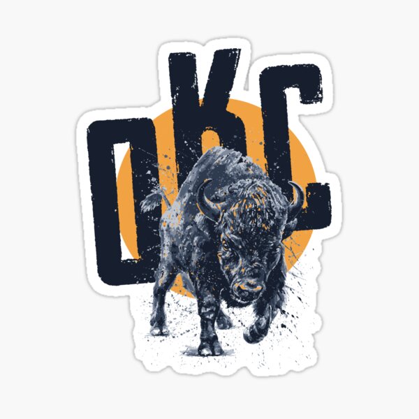 "OKC Thunder Buffalo" Sticker for Sale by astreacreative | Redbubble