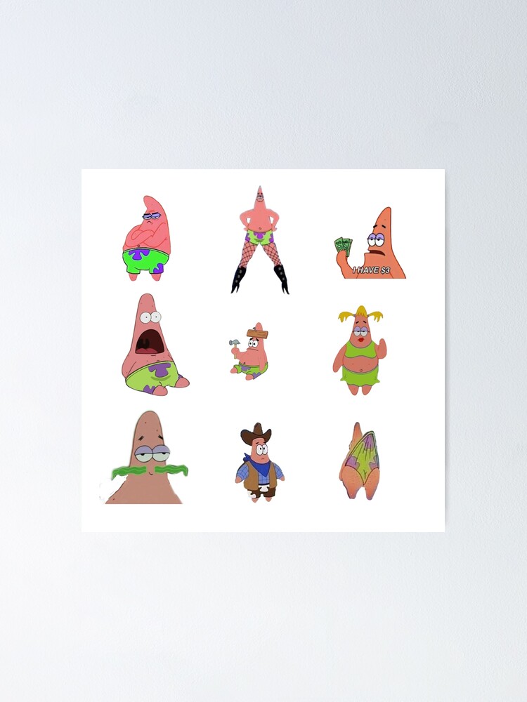 "Patrick Star Starter Kit" Poster by stupidthings | Redbubble