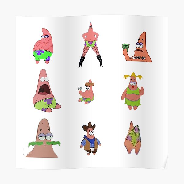 "Patrick Star Starter Kit" Poster by stupidthings | Redbubble