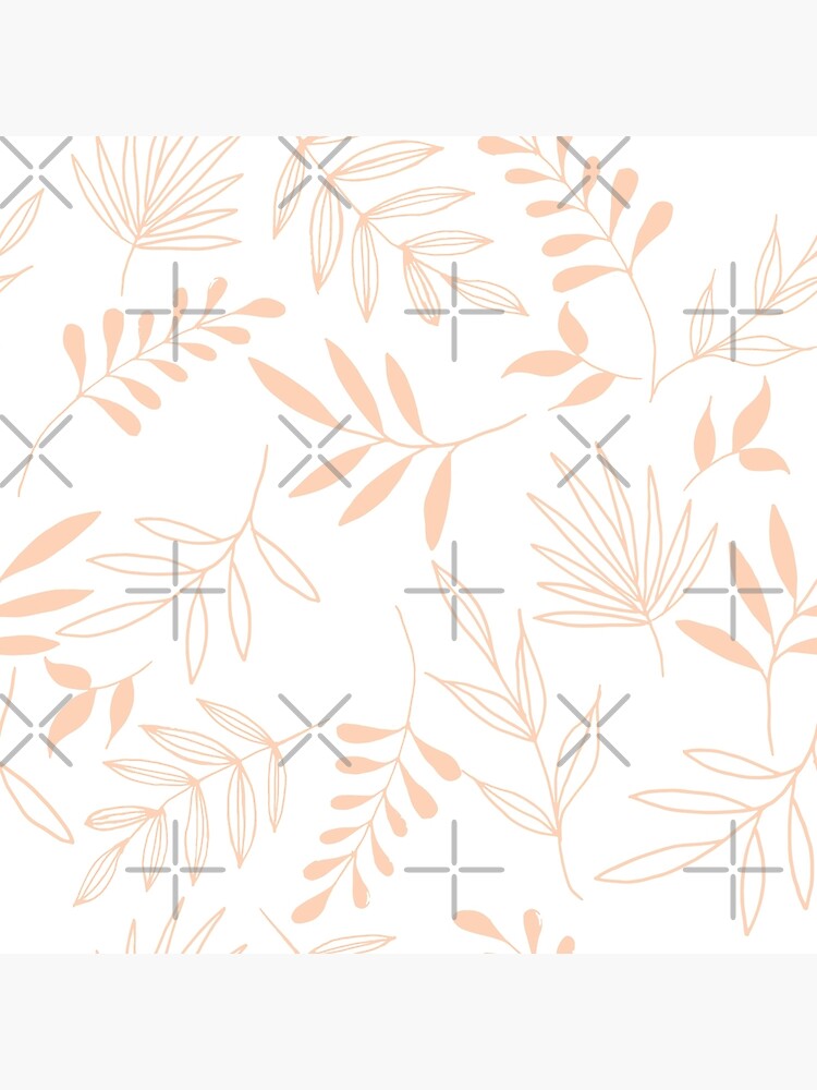 Póster «Hojas de color rosa claro en el patrón de fondo blanco» de ...