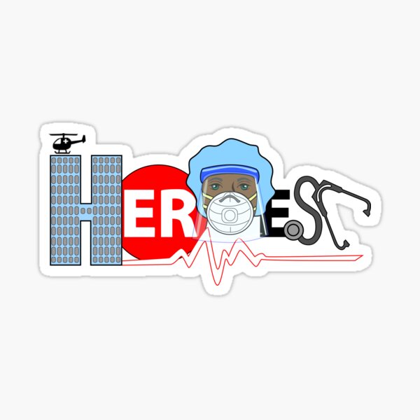 "Medical heroes drk male" Sticker by Danzola8910 | Redbubble