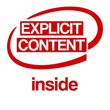 "Explicit content inside" Sticker for Sale by ShinyMerch | Redbubble