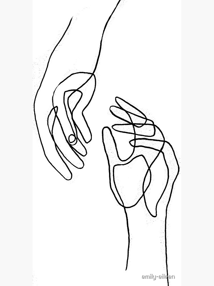 "Minimalistic hands" Art Print for Sale by emily-eileen | Redbubble