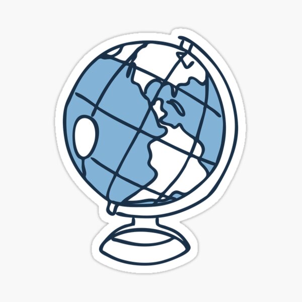 "Globe Sticker of Earth" Sticker for Sale by natedalan | Redbubble