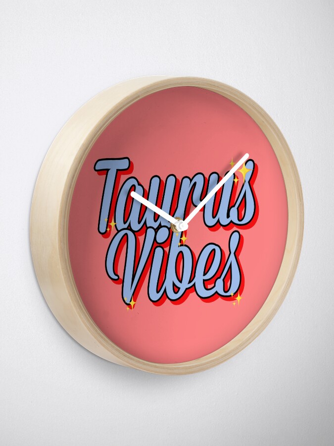 "Taurus Vibes astrology stickers by gabyiscool" Clock for Sale by ...