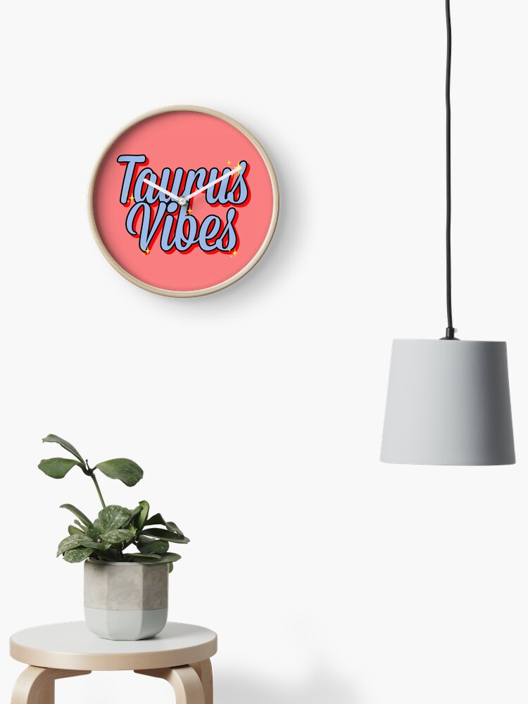 "Taurus Vibes astrology stickers by gabyiscool" Clock for Sale by ...