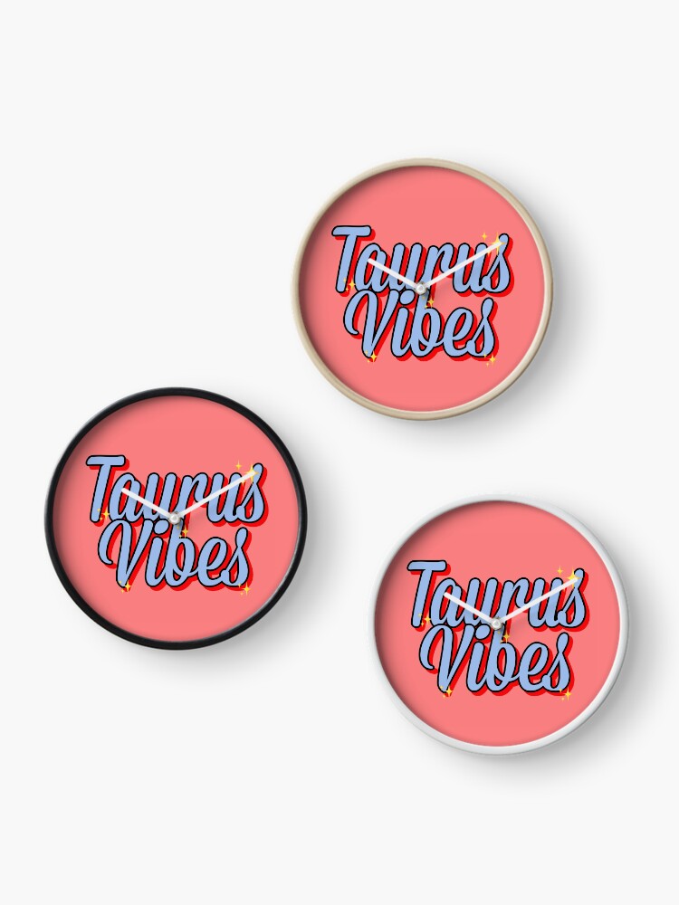 "Taurus Vibes astrology stickers by gabyiscool" Clock for Sale by ...