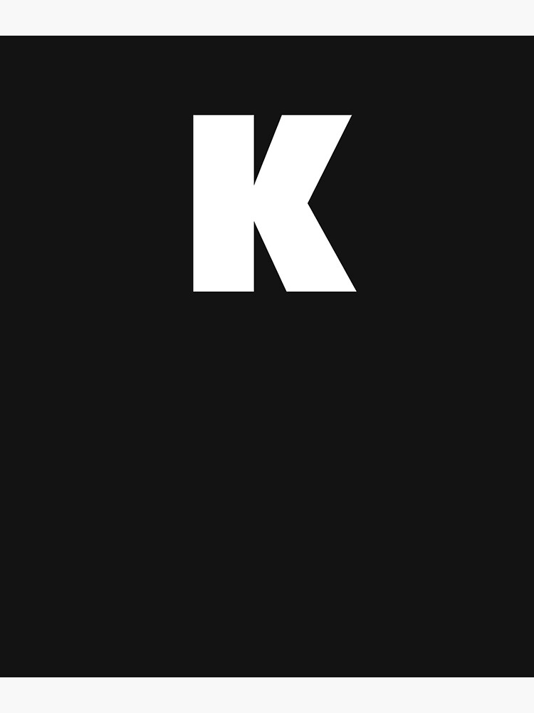 Lámina fotográfica «Letra K Nombre Símbolo Monograma Regalo Hombres ...