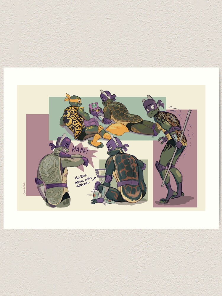 "Realistic Shells- Donnie and Mikey" Art Print for Sale by couchtaro ...