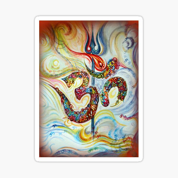 "AUM - Shivoham " Sticker for Sale by hlmalik | Redbubble