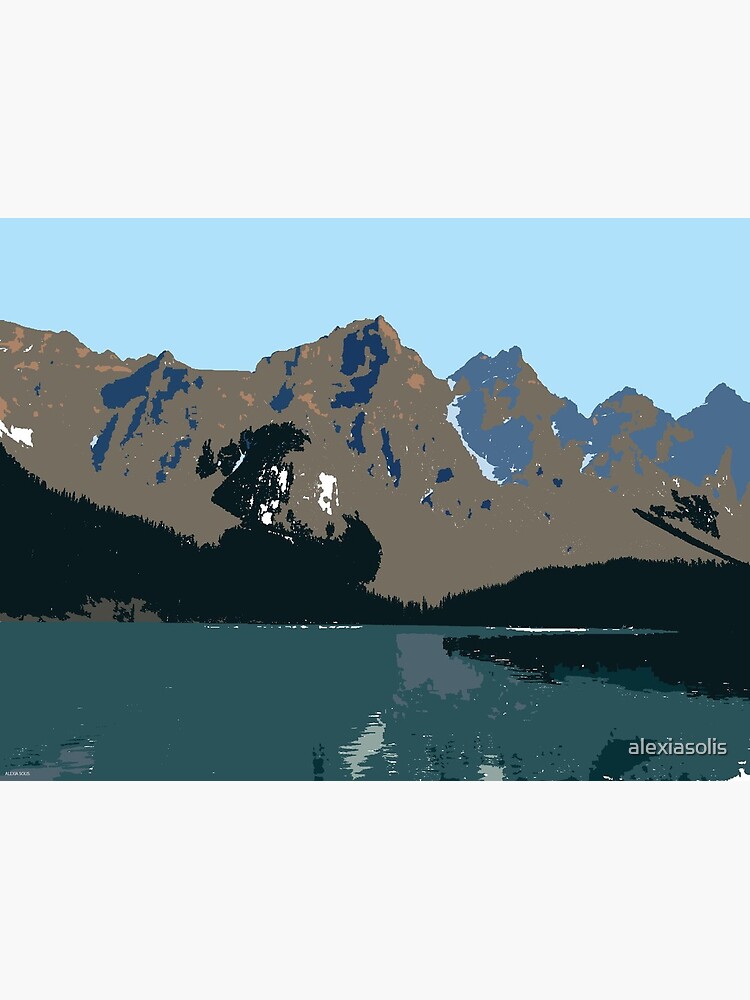 "Moraine Lake Digital Drawing" Photographic Print for Sale by ...