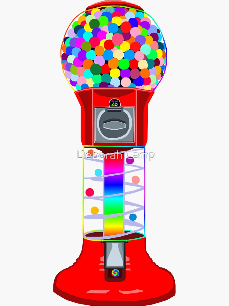 "Colorful Gumball Machine " Sticker by DeborahCamp | Redbubble