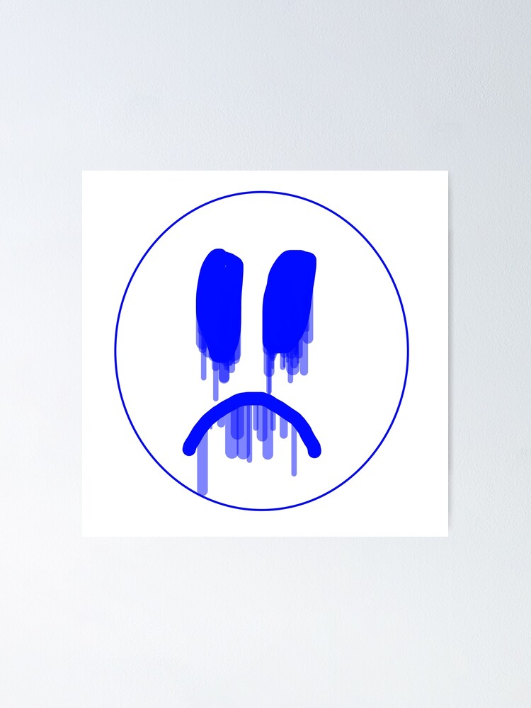 "Drippy Sad Face" Poster for Sale by alessiaromer | Redbubble