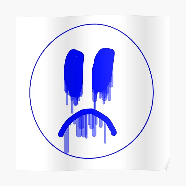 "Drippy Sad Face" Poster for Sale by alessiaromer | Redbubble