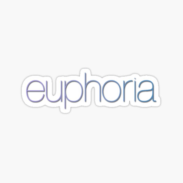 "euphoria logo" Sticker for Sale by astridmillerr | Redbubble