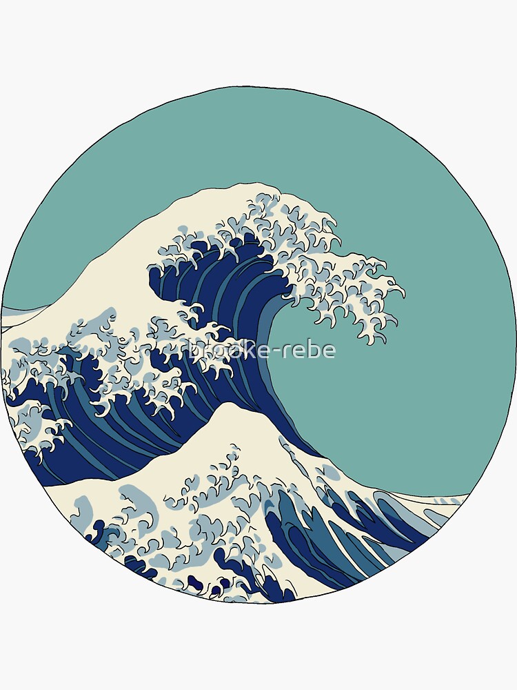"blue wave" Sticker by brooke-rebe | Redbubble