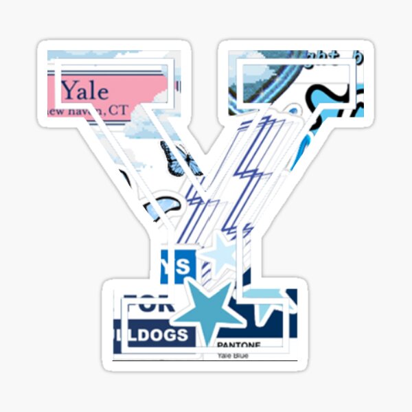 "Yale Logo Collage" Sticker by estelleu | Redbubble