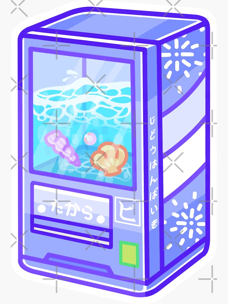 "Sea Treasure Vending Machine" Sticker for Sale by ViwitchedArt | Redbubble