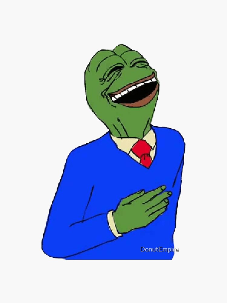 "Laughing Frog Pepe" Sticker by DonutEmpire | Redbubble