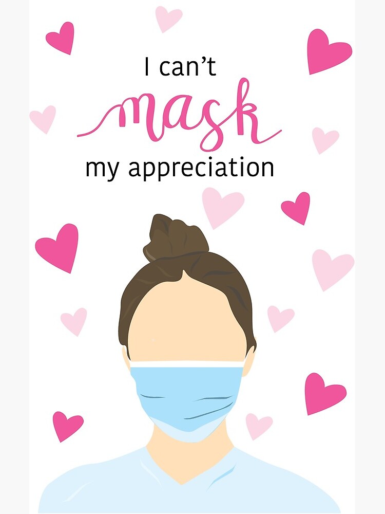 "I Can't Mask My Appreciation- Nurse and Doctor Thank You Card" Canvas ...