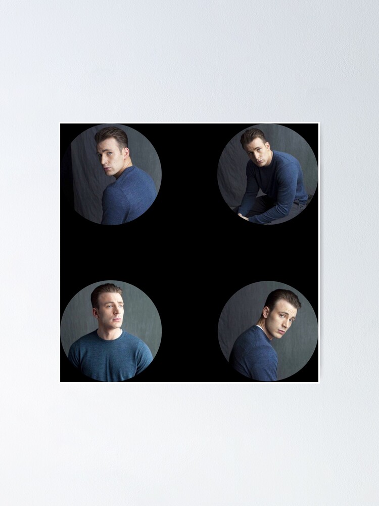 "chris evans sticker pack" Poster for Sale by marveluniverse | Redbubble