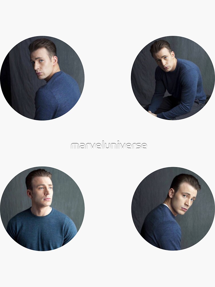 "chris evans sticker pack" Sticker by marveluniverse | Redbubble