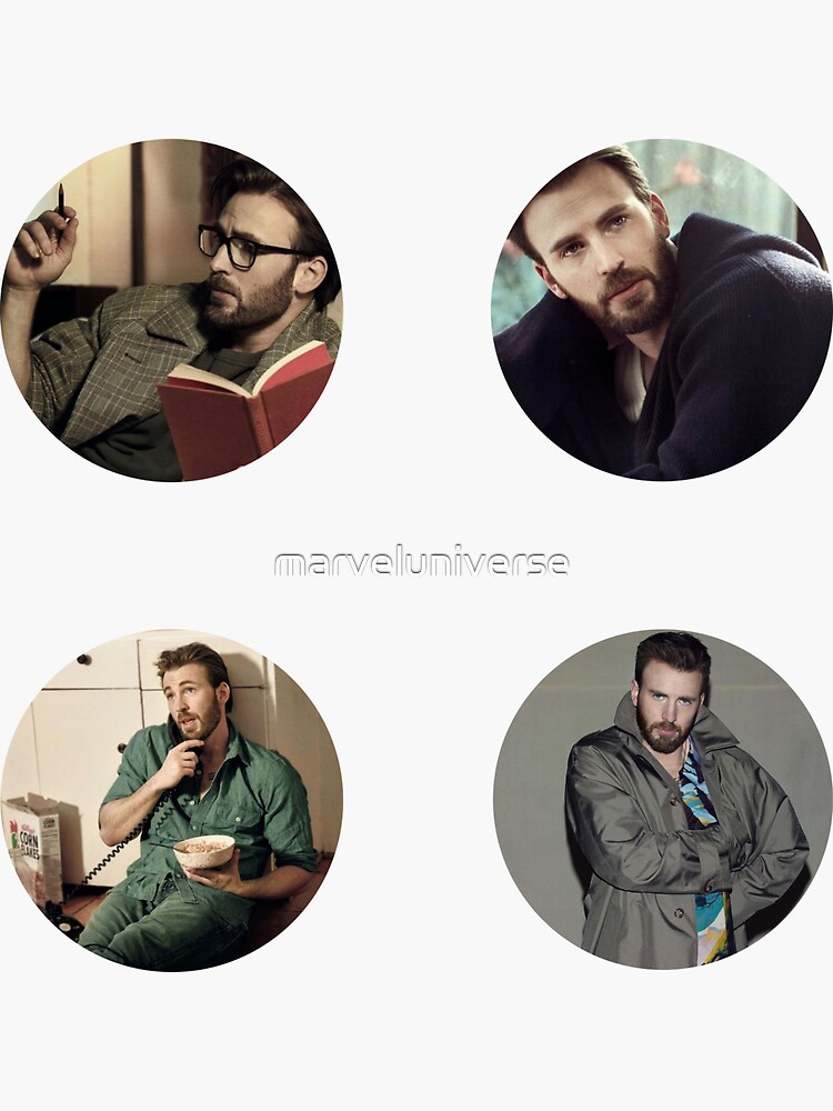 "chris evans sticker pack" Sticker by marveluniverse | Redbubble