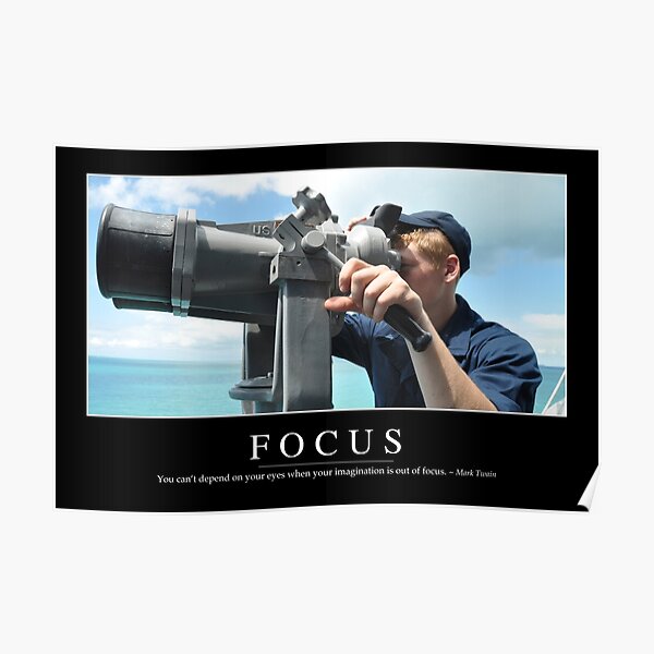 "Focus: Inspirational Quote and Motivational Poster" Poster by ...