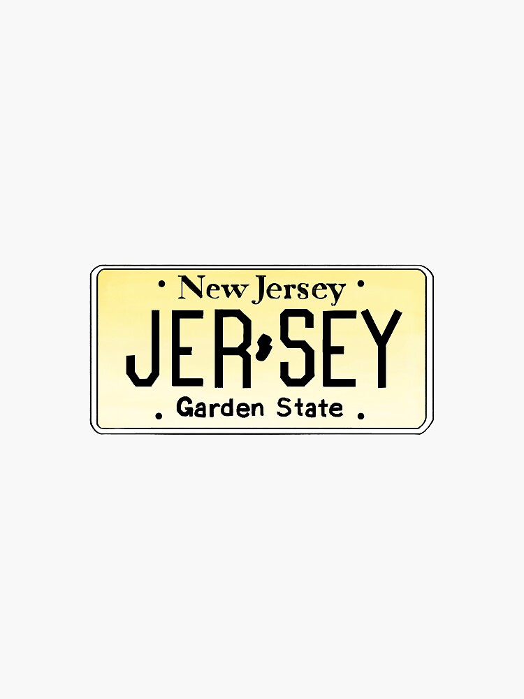 "New Jersey License Plate" Sticker for Sale by mct125 | Redbubble