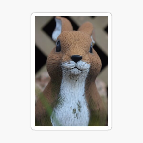 "Hello Rabbit Garden Statue" Sticker by SEEphotos7171 | Redbubble