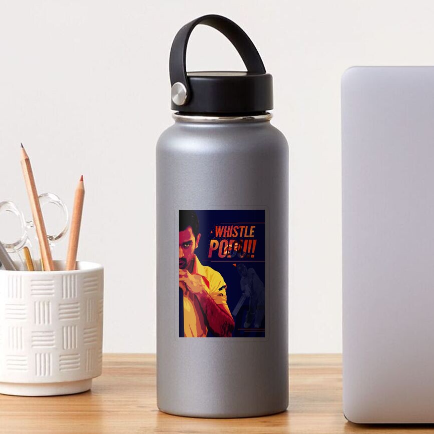 "Whistle Podu CSK" Sticker for Sale by HandMade-Design | Redbubble