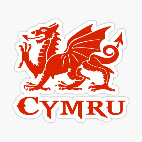 "cymru wales welsh cardiff dragon" Sticker for Sale by huggymauve ...