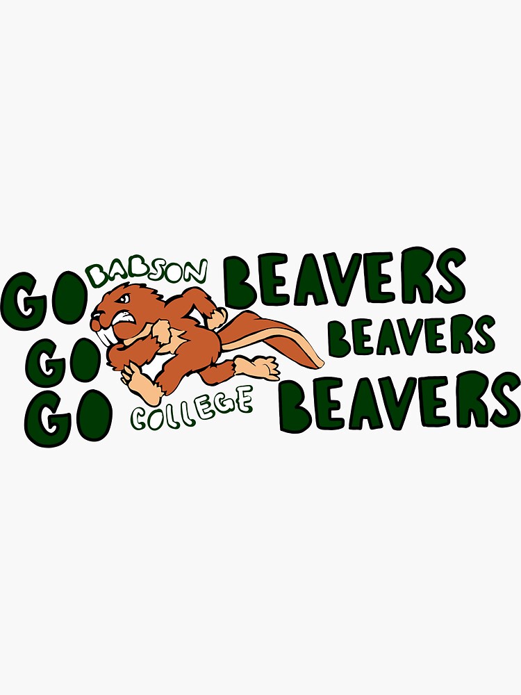 "Go Beavers! Babson College " Sticker for Sale by SmartStickers | Redbubble
