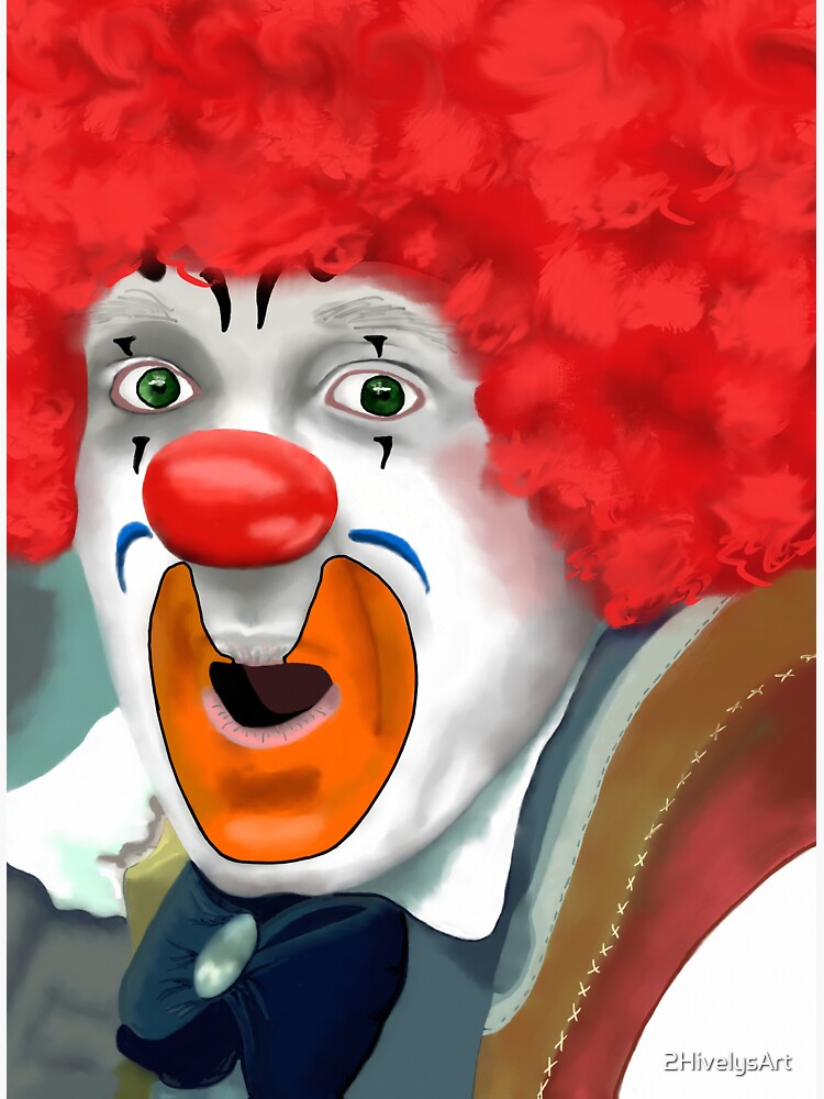 "Surprised Clown" Sticker for Sale by 2HivelysArt | Redbubble