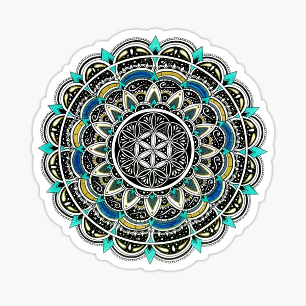 "Purification geometric mandala" Sticker for Sale by ahmedfouad | Redbubble