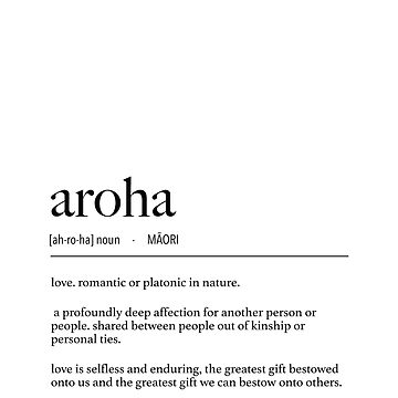 "New Zealand Maori Aroha (Love) Definition" Pillow for Sale by ...