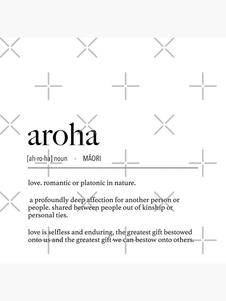 "New Zealand Maori Aroha (Love) Definition" Pillow for Sale by ...