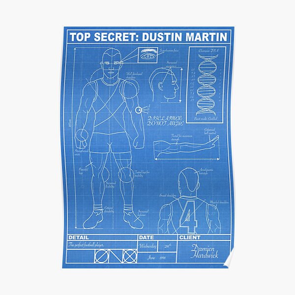 "Dustin Martin blueprint" Poster by Prezzy740 | Redbubble