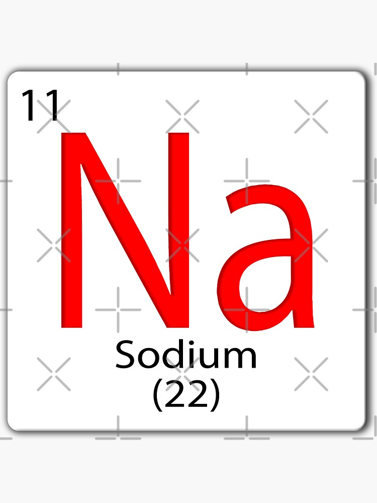 "Chemical element tile. Sodium Na white background." Sticker for Sale ...