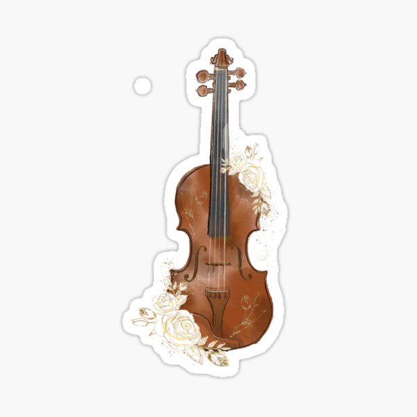 "Violin " Sticker by Sal-Artdesigns | Redbubble