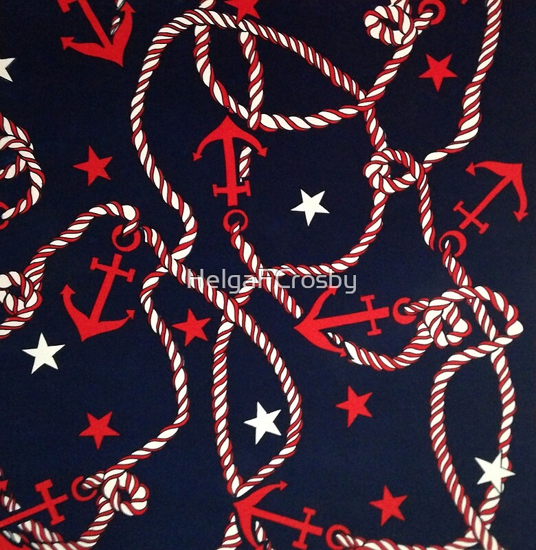 ""Patriotic Anchors and Ropes Aweigh - NAVY"©" by HelgaFCrosby | Redbubble