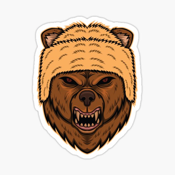 "Angry bear" Sticker by SickTrend | Redbubble