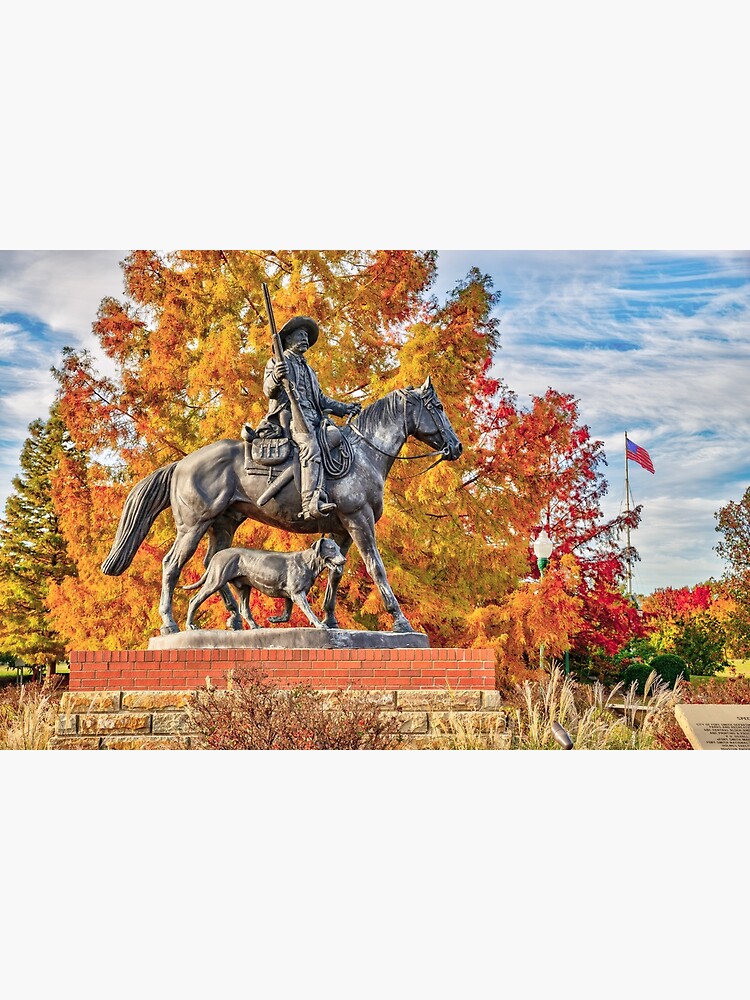 "Fort Smith Arkansas Autumn Landscape and Bass Reeves Monument" Poster ...